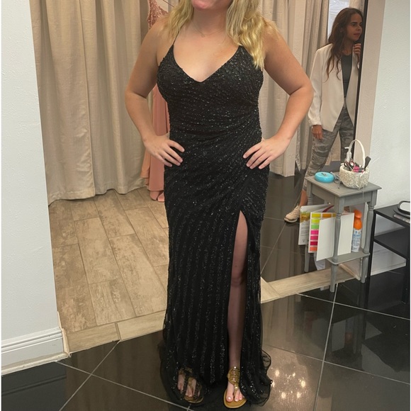 Primavera Couture | Dresses | Primavera Black Sequin Formalprom Dress ...